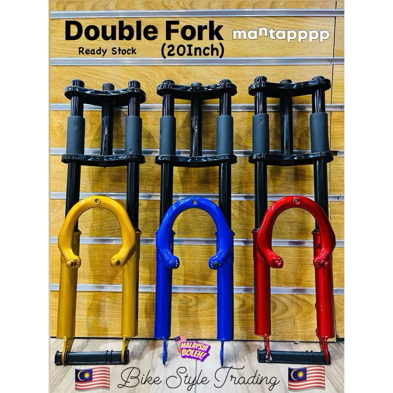 DOUBLE FORK / Fork basikal / basikal lajak / 20inch Double fork / GT ...