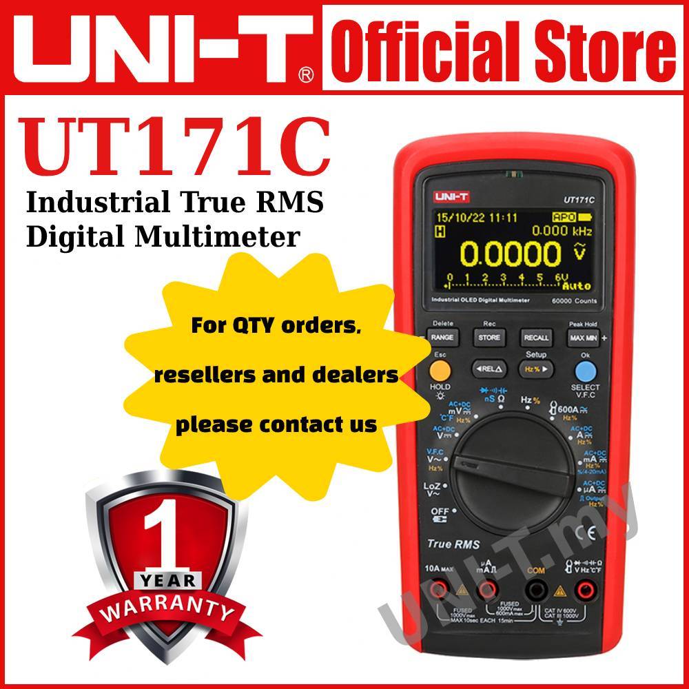 UNI-T UT171C Industrial True RMS Digital Multimeter | Shopee Malaysia
