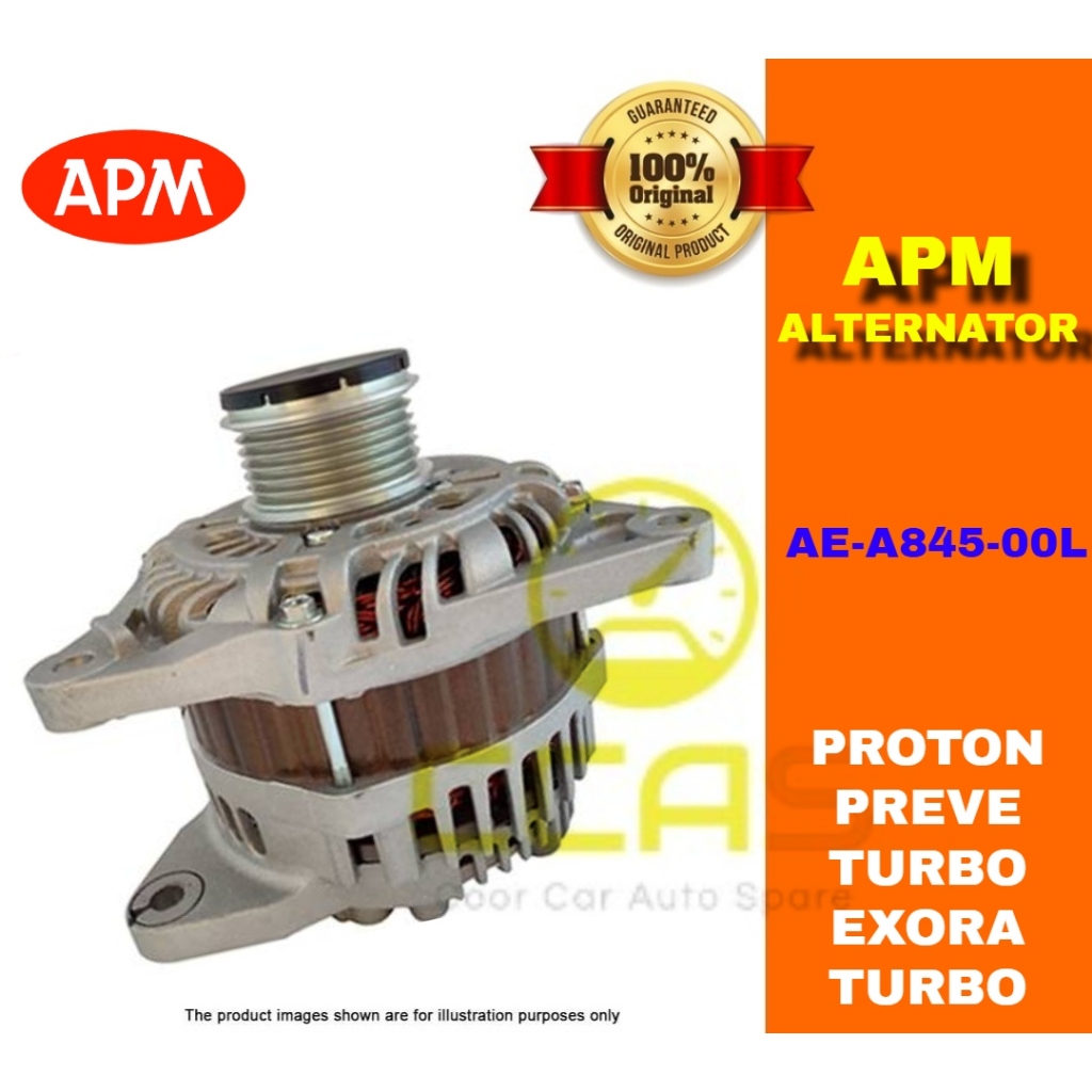 100% ORIGINAL APM ALTERNATOR PROTON PREVE PROTON EXORA TURBO AE-A845 ...