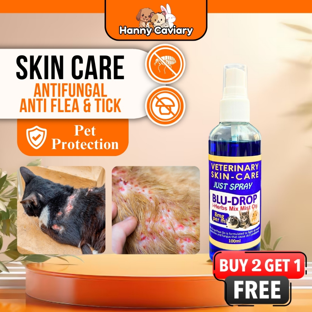 Blu-Drop Spray - Anti Fungus & Anti Parasite Treatment for Pet (100ml ...