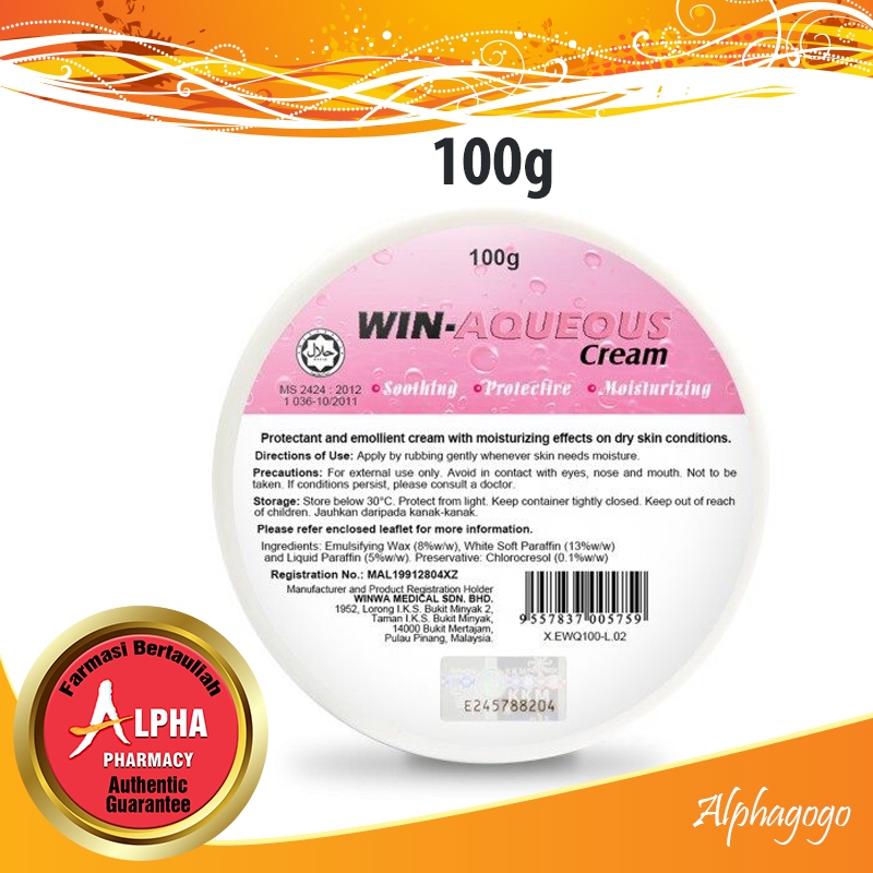 WIN-AQUEOUS Cream - Moisturizing for Eczema & Dry Skin (100g) | Shopee ...
