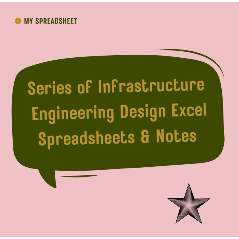 Series of Infrastructure Engineering Design Excel Spreadsheets & Notes ...