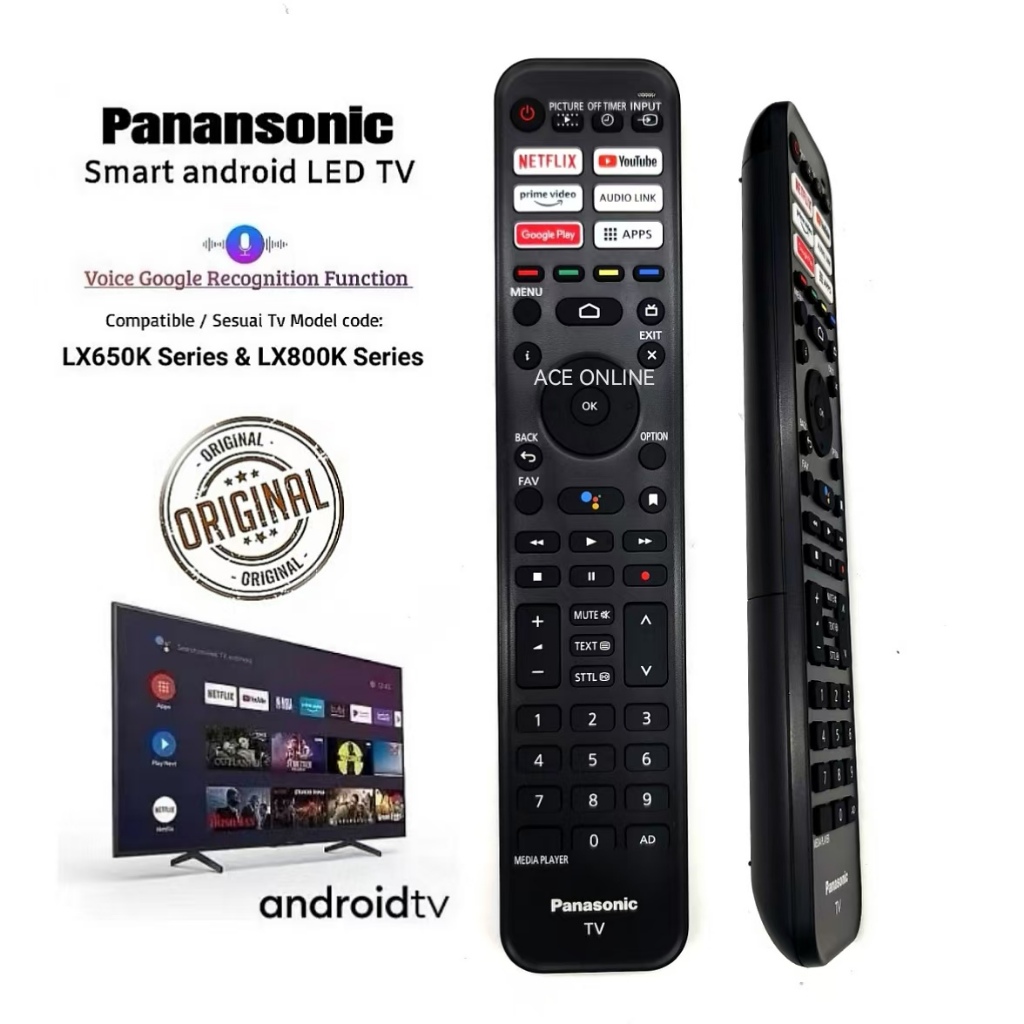PANASONIC ANDROID SMART TV REMOTE CONTROL PN-V10( RC700P ) WITH ...