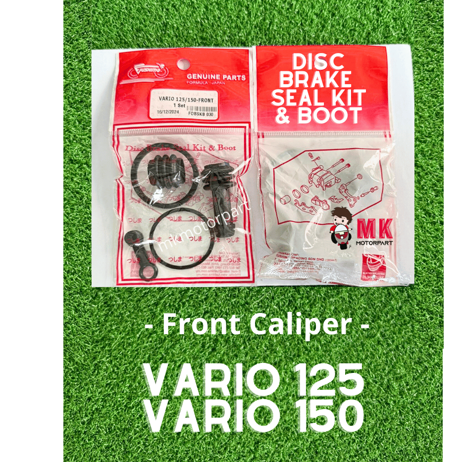 (Tushima) Honda VARIO125 / VARIO150 FRONT Disc Brake Seal Kit & Boot Caliper Rubber / Getah O ...