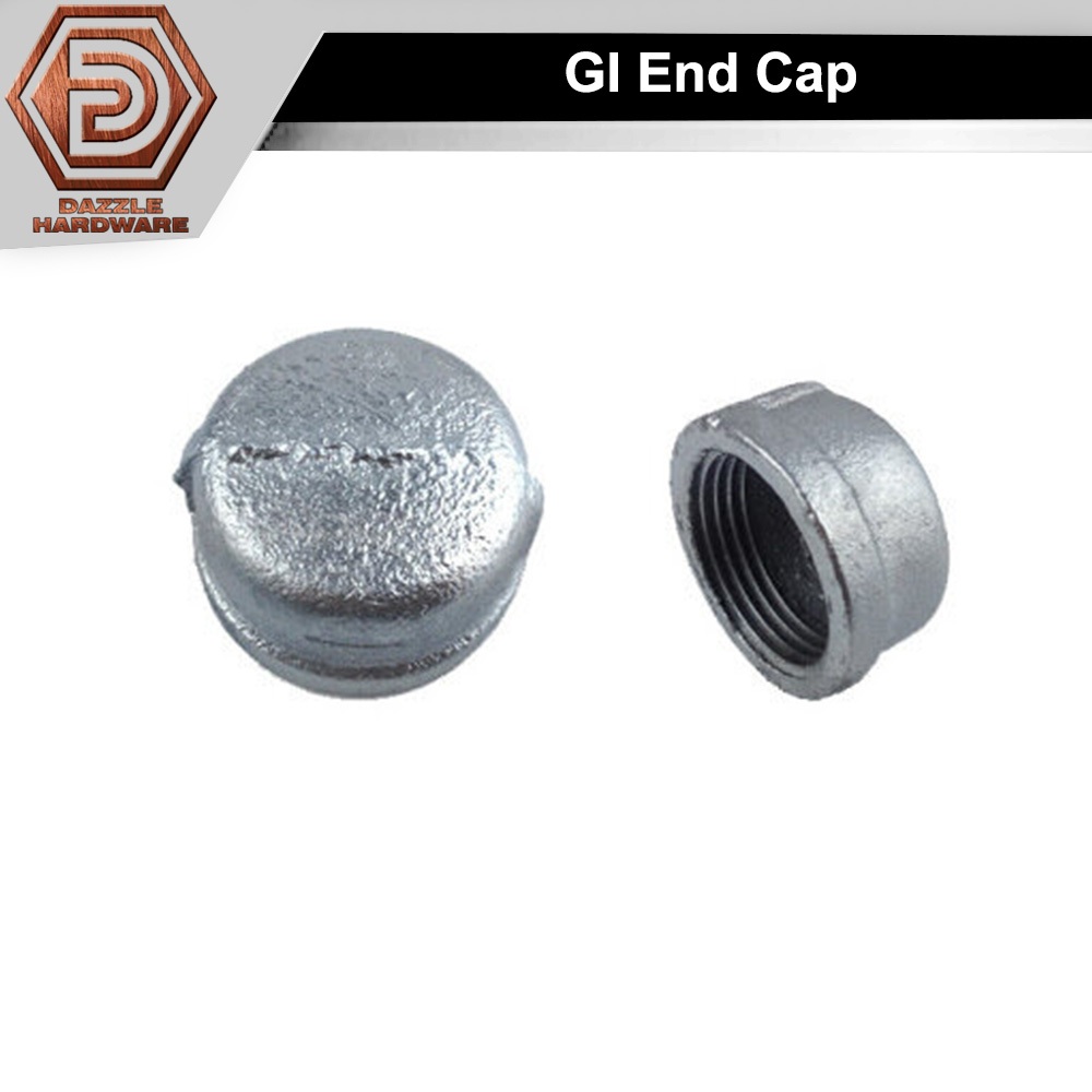 Gi end cap galvanised iron end cap penutup paip besi thread dalam gi ...