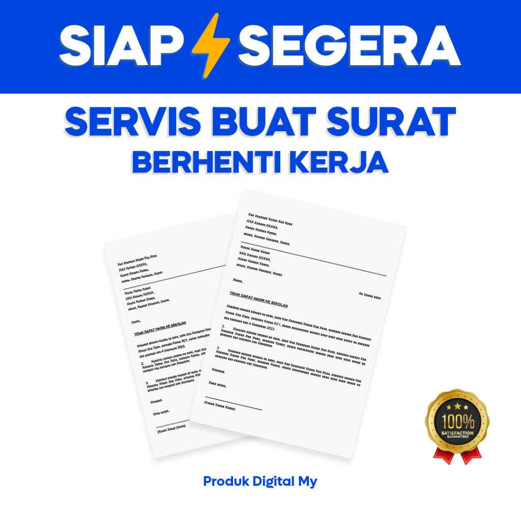 Surat berhenti kerja - Servis buat surat [SIAP SEGERA] | Shopee Malaysia