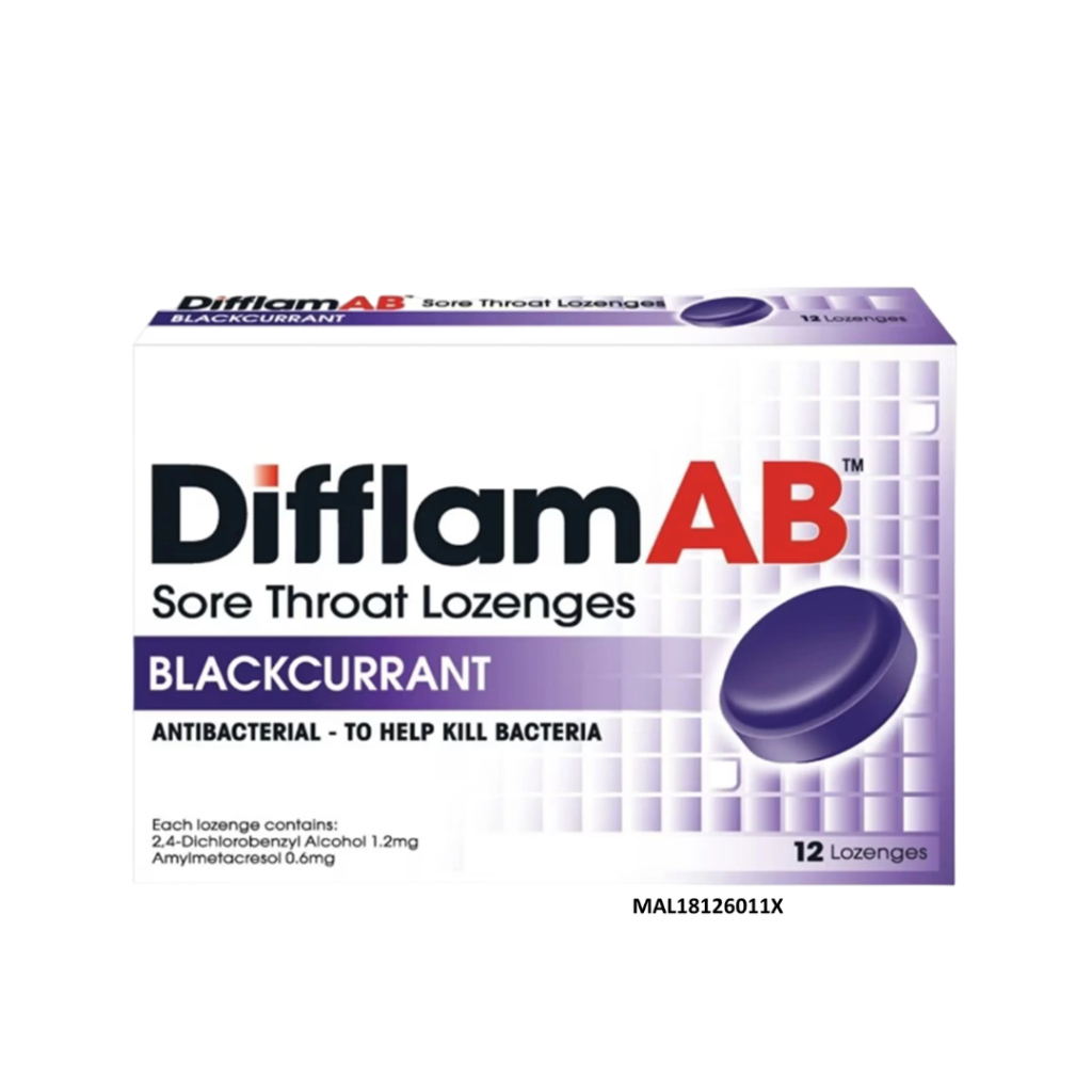Difflam AB Sore Throat Lozenges 12's (Blackcurrant) | Shopee Malaysia
