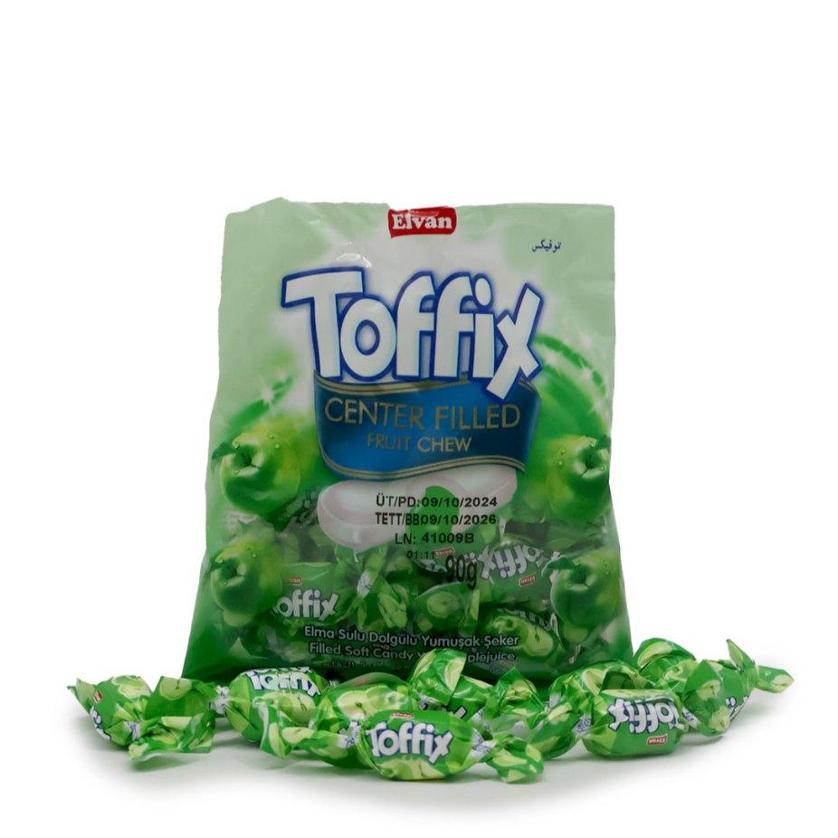 TOFFIX FILLED SOFT CANDY WITH CHERRY ,ORANGE ,STRAWBERRY ,APPLE BY ...