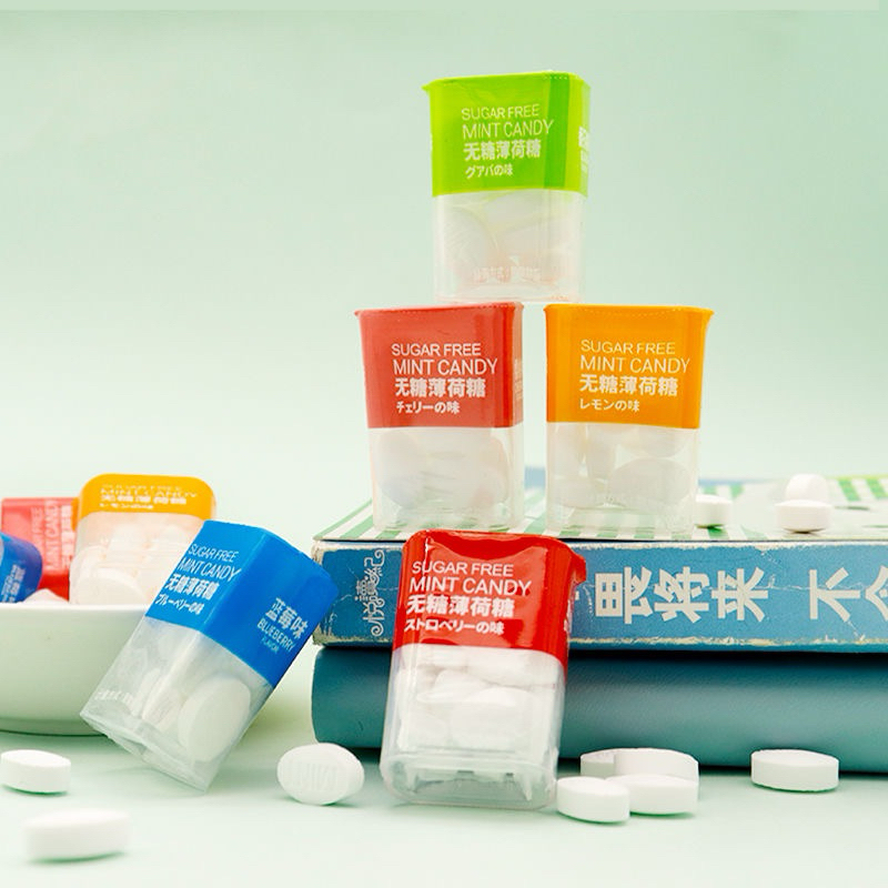 Mini Mint Candy Sugar Free 迷你无糖水果味薄荷小糖果混合口味Small Candy mix flavours ...