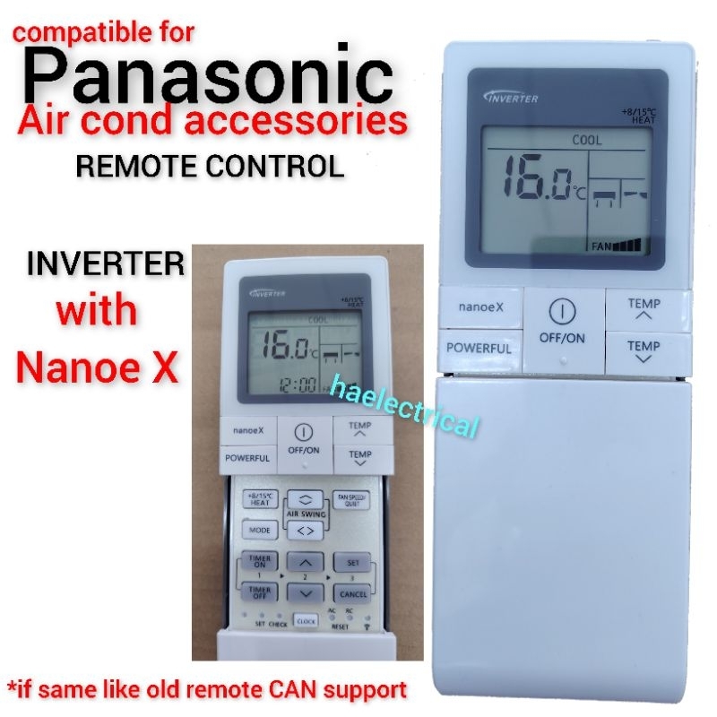 panasonic inverter NANOE X air cond remote control | Shopee Malaysia