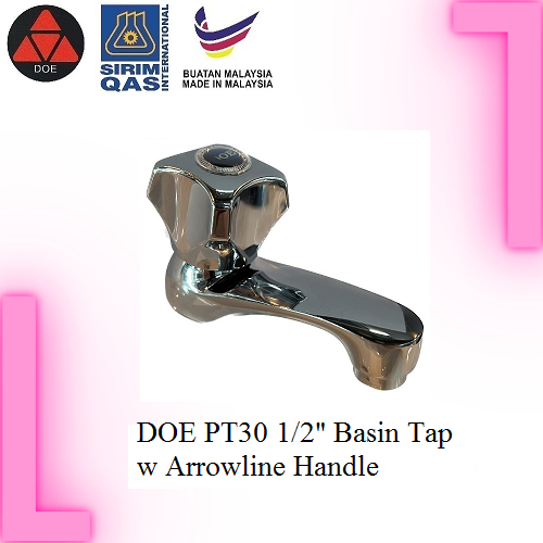 DOE Basic PT30 Basin Pillar Tap with Arrowline Handle / Pili Air ...