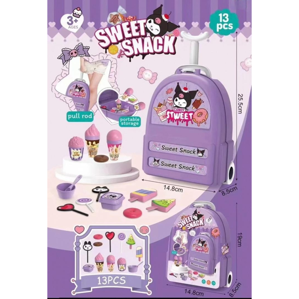 2016-254 Kids Girl Kuromi Kitchen Pretend Play Toys Cooking Chef Mainan ...