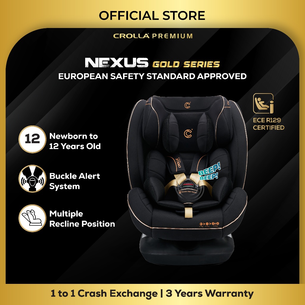Crolla Premium Nexus Gold Series Car Seat for New Born to 12 Years Old ...