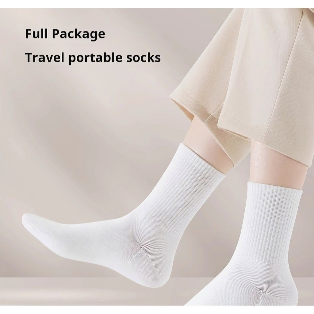 【Ready stock】Disposable socks cotton unisex/一次性袜子男女适用/stokin pakai ...