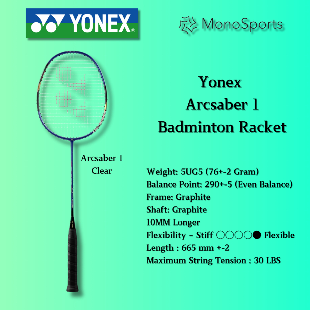 Monosports Yonex Arcsaber 1 Ability Clear Feel Head Heavy Badminton ...