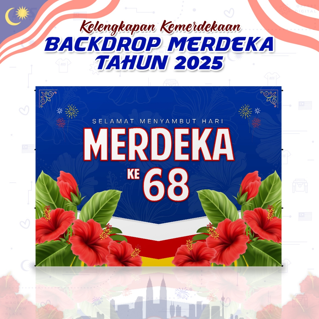 READY DESIGN BACKDROP MERDEKA TAHUN 2025 - MERDEKA / HIASAN PATRIOTIK ...