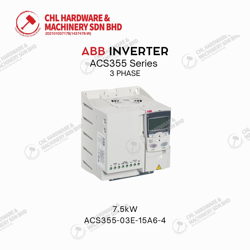 ABB Inverter ACS355 3 Phase / PN: 7.5kW / ACS355-03E-15A6-4 | Shopee ...