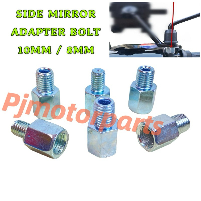 ( UNIVERSAL ) 10MM 8MM SIDE MIRROR ADAPTER BOLT SCREW / TAMBAH TINGGI ...
