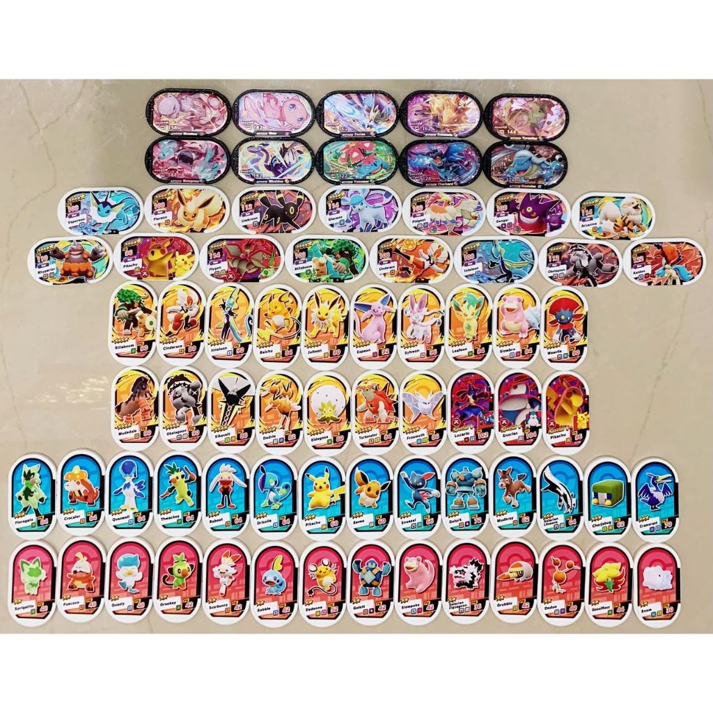 Original Pokemon Mezastar Stardust Version.1 2⭐ to 6⭐ Full Set 73 Pcs ...