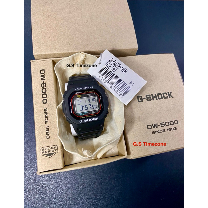 Brand New Casio G-Shock DW-5000R-1ADR / DW-5000R Recreation of First Generation G-Shock Square ...