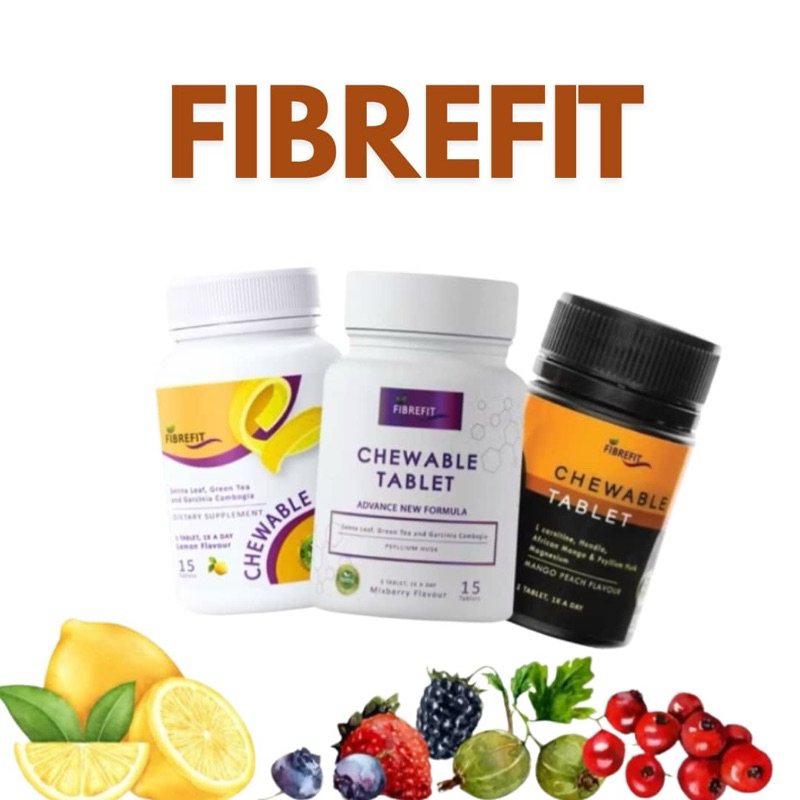 Original 💯 FIBREFIT CHEWABLE TABLET | Lemon | Mixberry Advance | Mango Peach | Shopee Malaysia