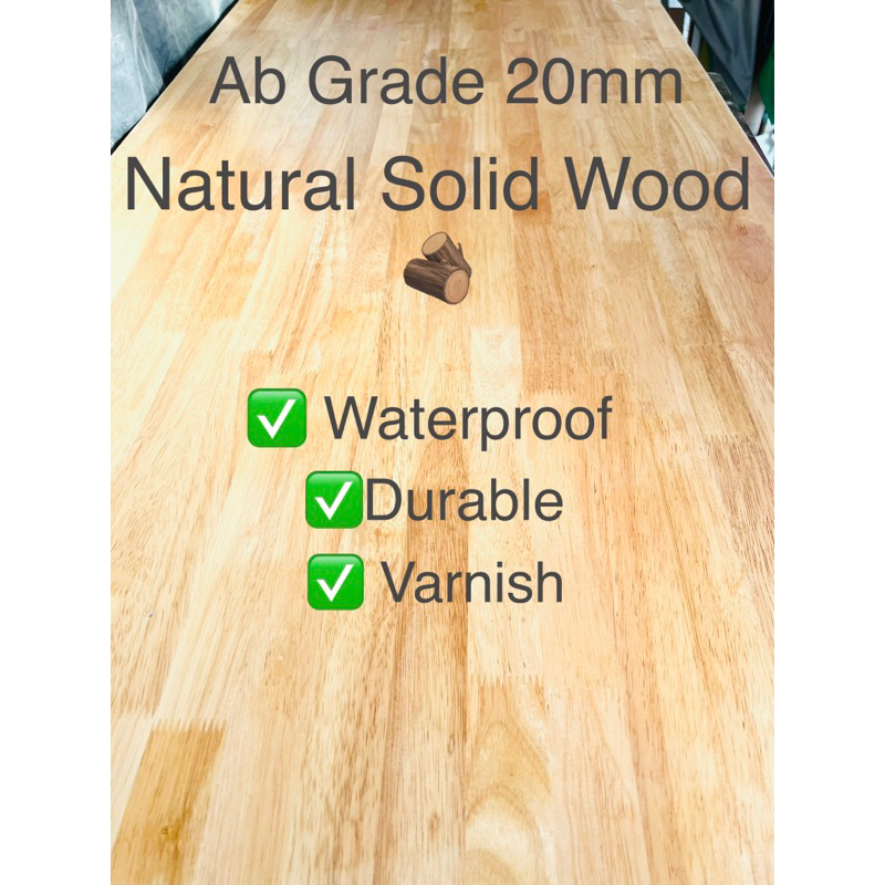 Solid Rubber Wood Tabletop – Custom Made Stylish. Strong. Made for You ...