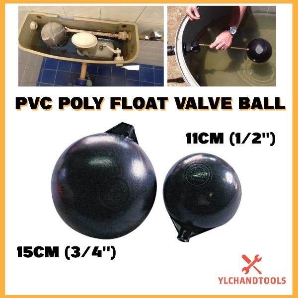 11CM (1/2'') & 15CM (3/4'') Poly Float Ball for Float Valve Cistern and ...