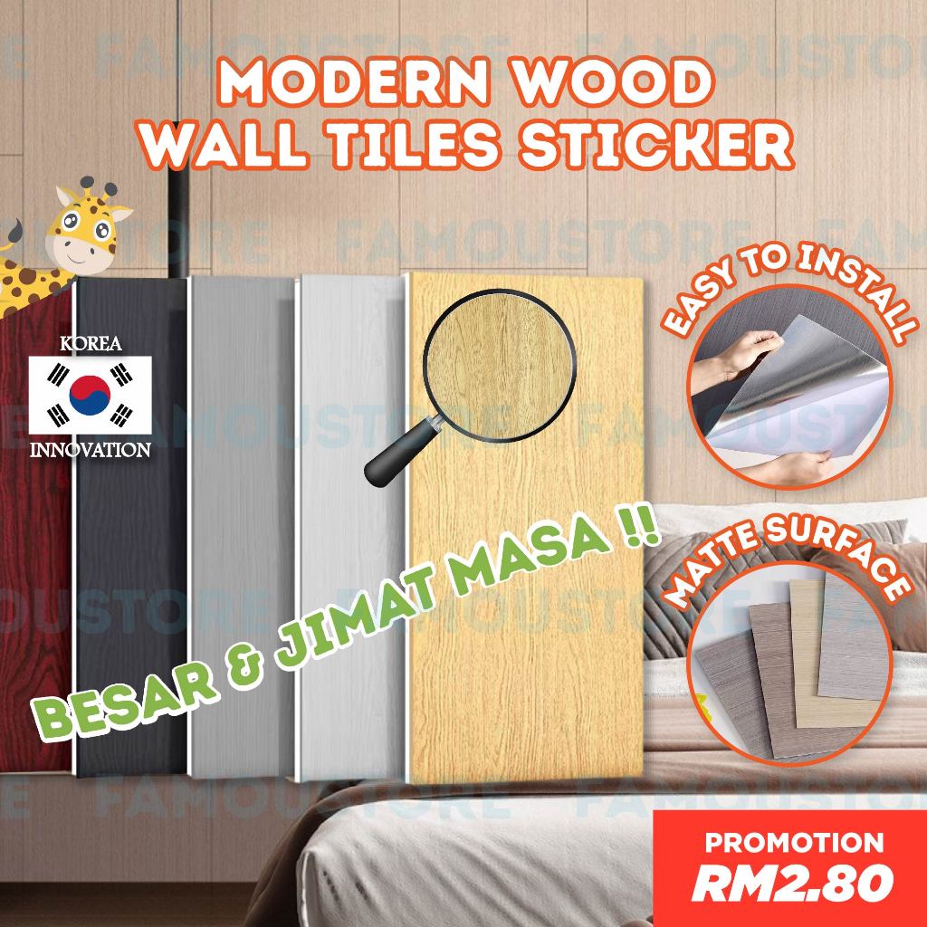 30X60CM & 40X80CM Panel Dinding Kayu Ruang Tamu 3D PET Wood Wall Panel ...