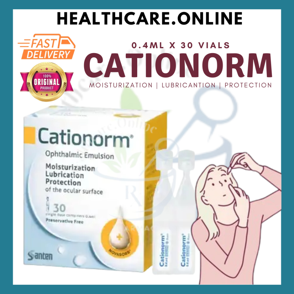 CATIONORM OPHTHALMIC EMULSION - SINGLE DOSE 0.4ML x 30 VIALS ...