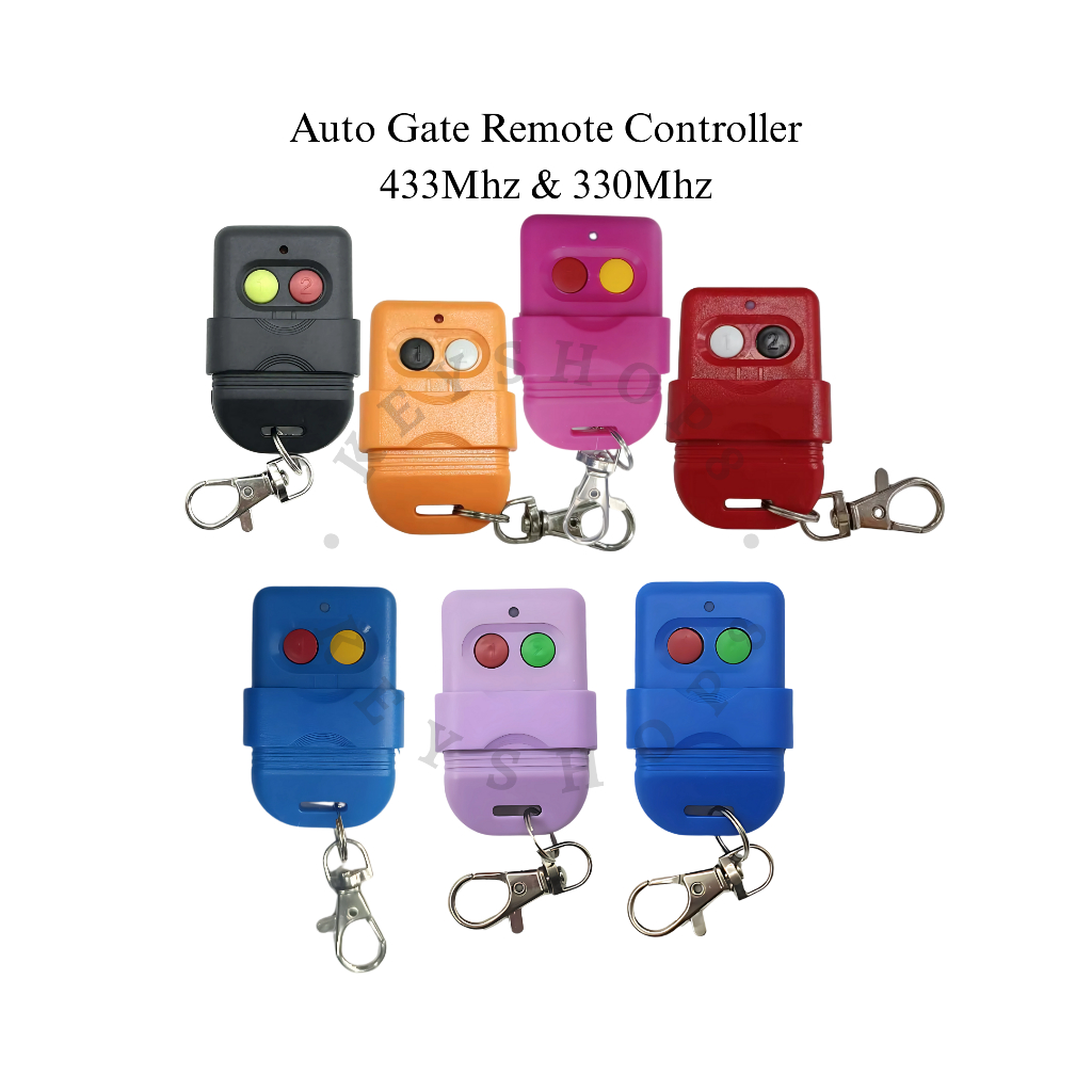 Auto Gate Remote 2 Button Copy Type Frequency 433 MHz 330 MHz Battery ...