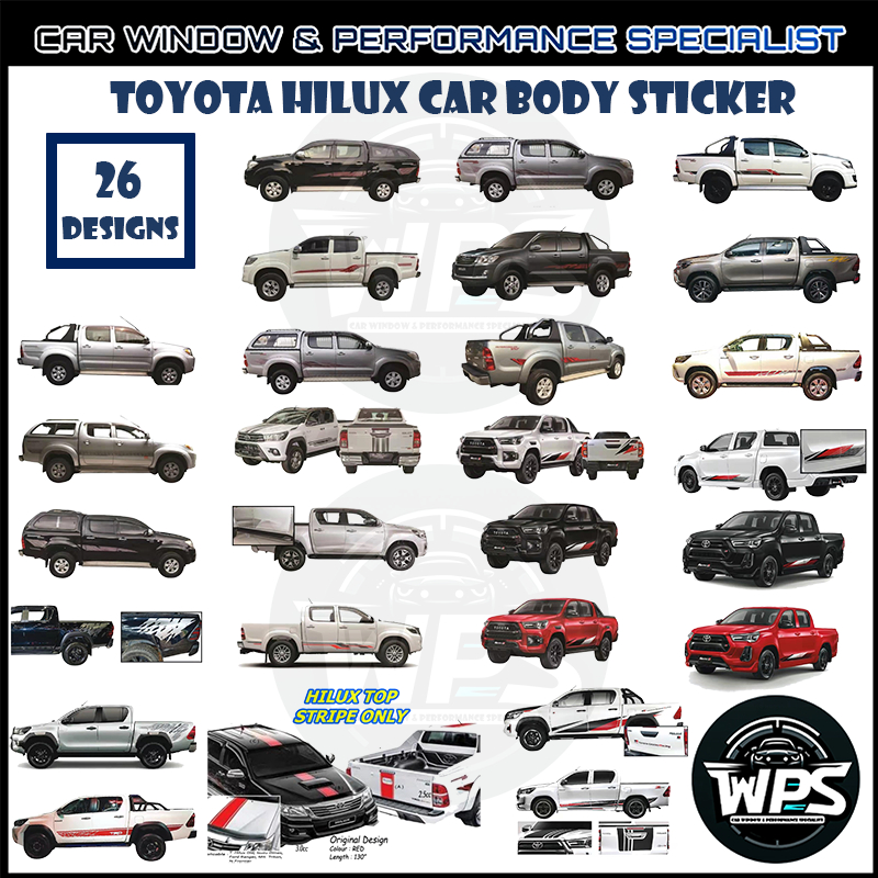 [READY STOCK] Toyota Hilux Body Sticker Car Side Body Lining Sticker ...
