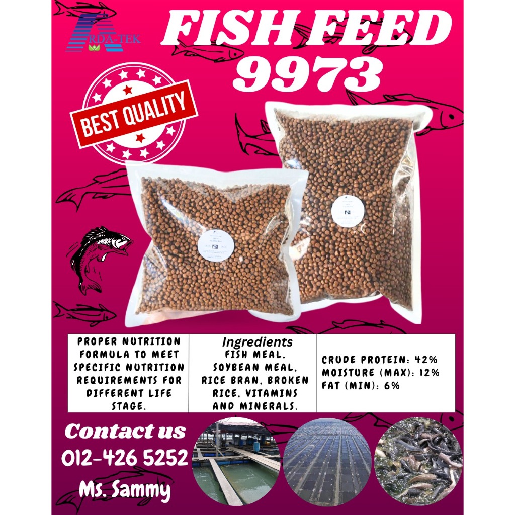 FISH FEED 9973 X 1 KG / MAKANAN IKAN / FLOATING / TIMBUL / SIAKAP ...