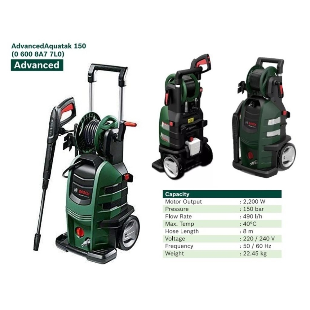 Bosch High Pressure Cleaner AQUATAK 100 110 125 130 140 150 Waterjet ...