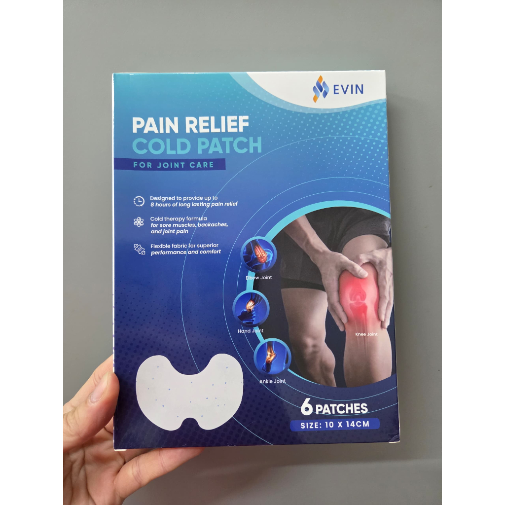 Evin Pain Relief Cold Patch For Joint Care 10x14cm (6pcs/box) | Shopee ...