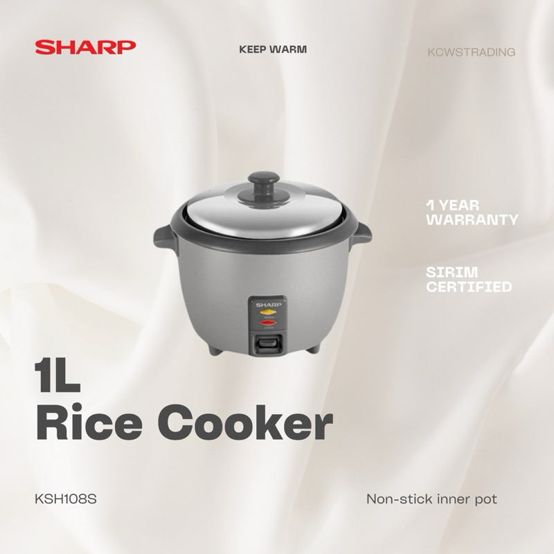 SHARP 1L Rice Cooker KSH108SSL KSH108SPK Convectional Rice Cooker ...