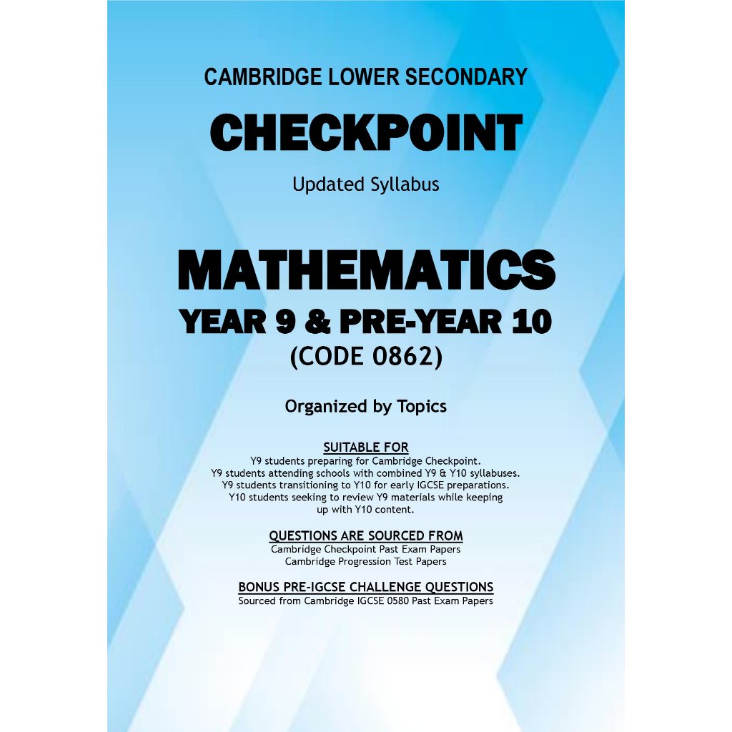 Lower Secondary Checkpoint Mathematics Year 9 & Pre-Year 10 Topical ...