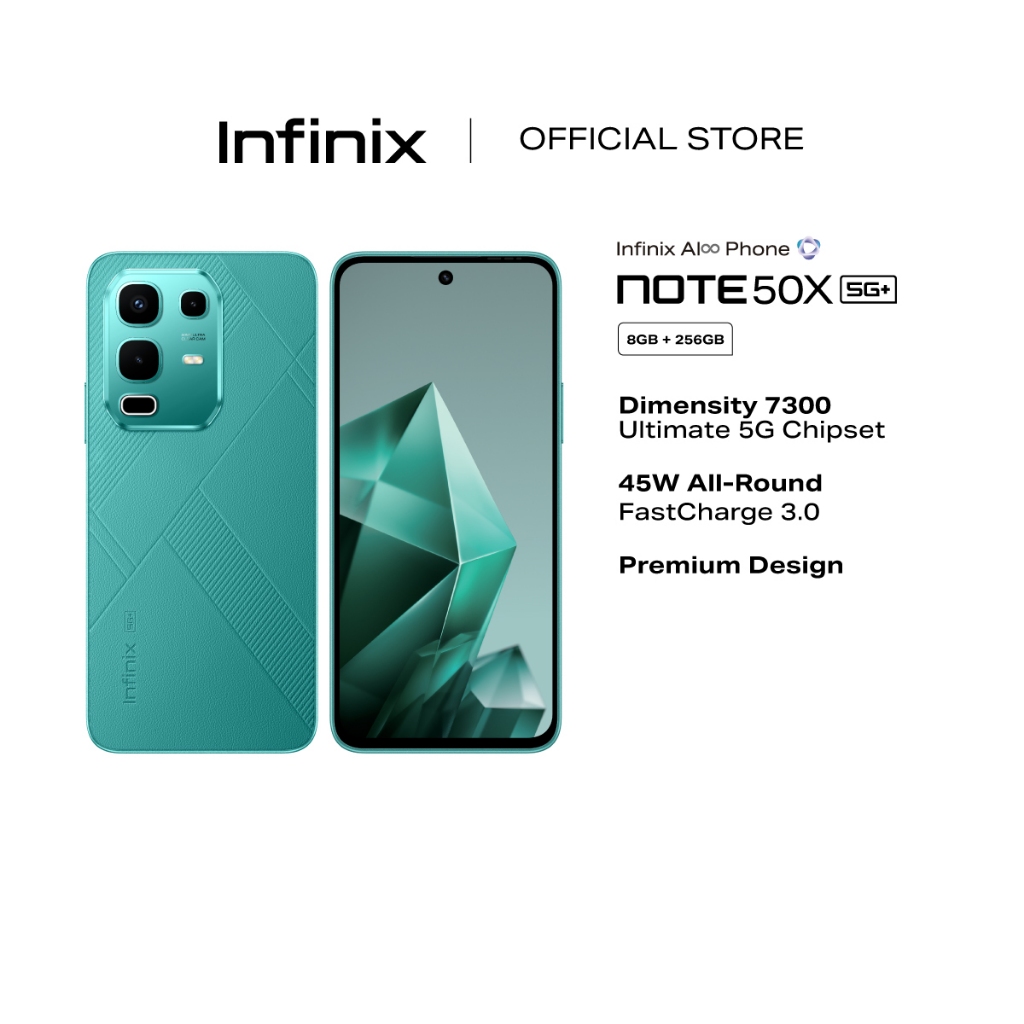 [NEW] Infinix NOTE 50X 5G 256GB+8GB(UP TO 16GB) Dimensity 7300 Ultimate 4nm | 120Hz display ...