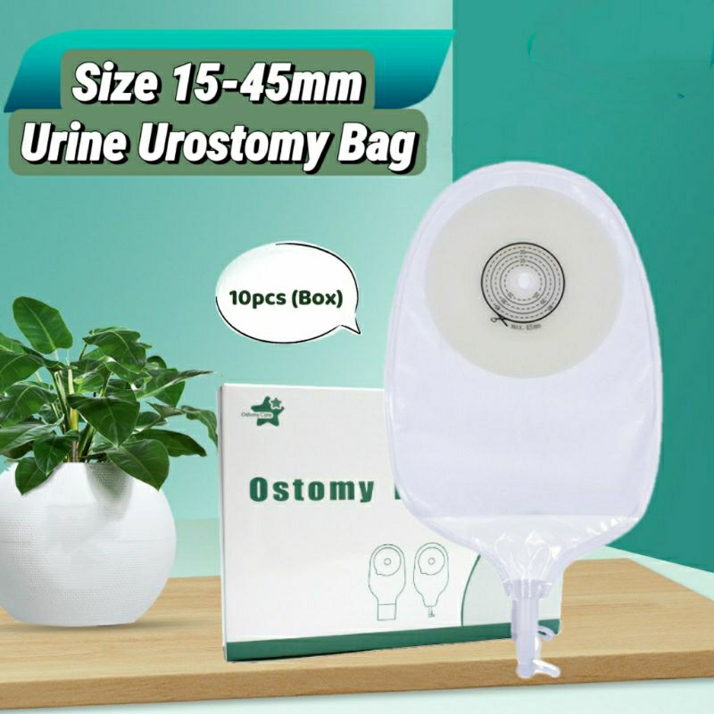Local (10pcs)Double Chassis Durable Urostomy Bags Size 15-45mm Stoma ...