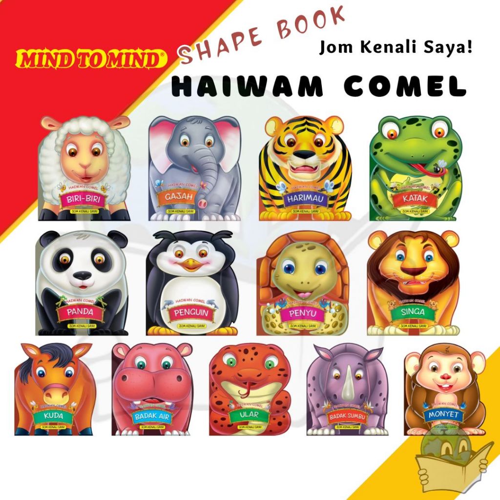 Shape Book Haiwan Comel - Jom Kenali Saya [Mind to Mind] | Shopee Malaysia