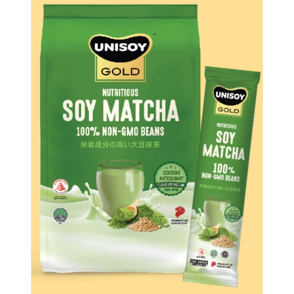 UNISOY Nutritious Soy Matcha ( REPACK 3 SACHETS PER PACK ) | Shopee ...