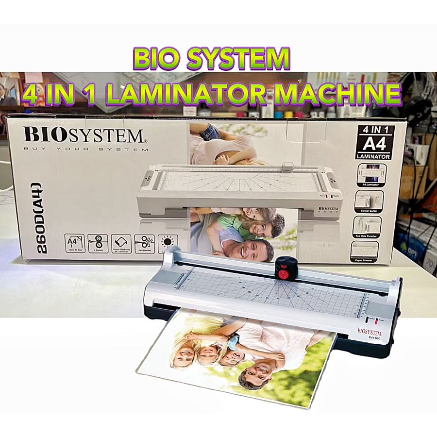 BIOSYSTEM 4 in 1 A4 LAMINATOR MACHINE 260D | Shopee Malaysia