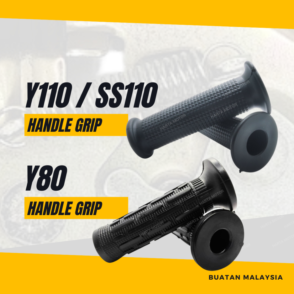 YAMAHA HANDLE GRIP SET - Y110 Y80 RUBBER THROTTLE STANDARD ORIGINAL ...