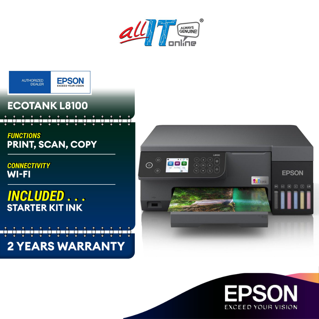 Epson EcoTank L8100 Printer | Wireless | Print Scan Copy | Shopee Malaysia