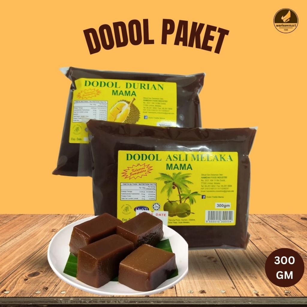 Dodol gula melaka perisa asli & durian melaka paket 300g | Shopee Malaysia