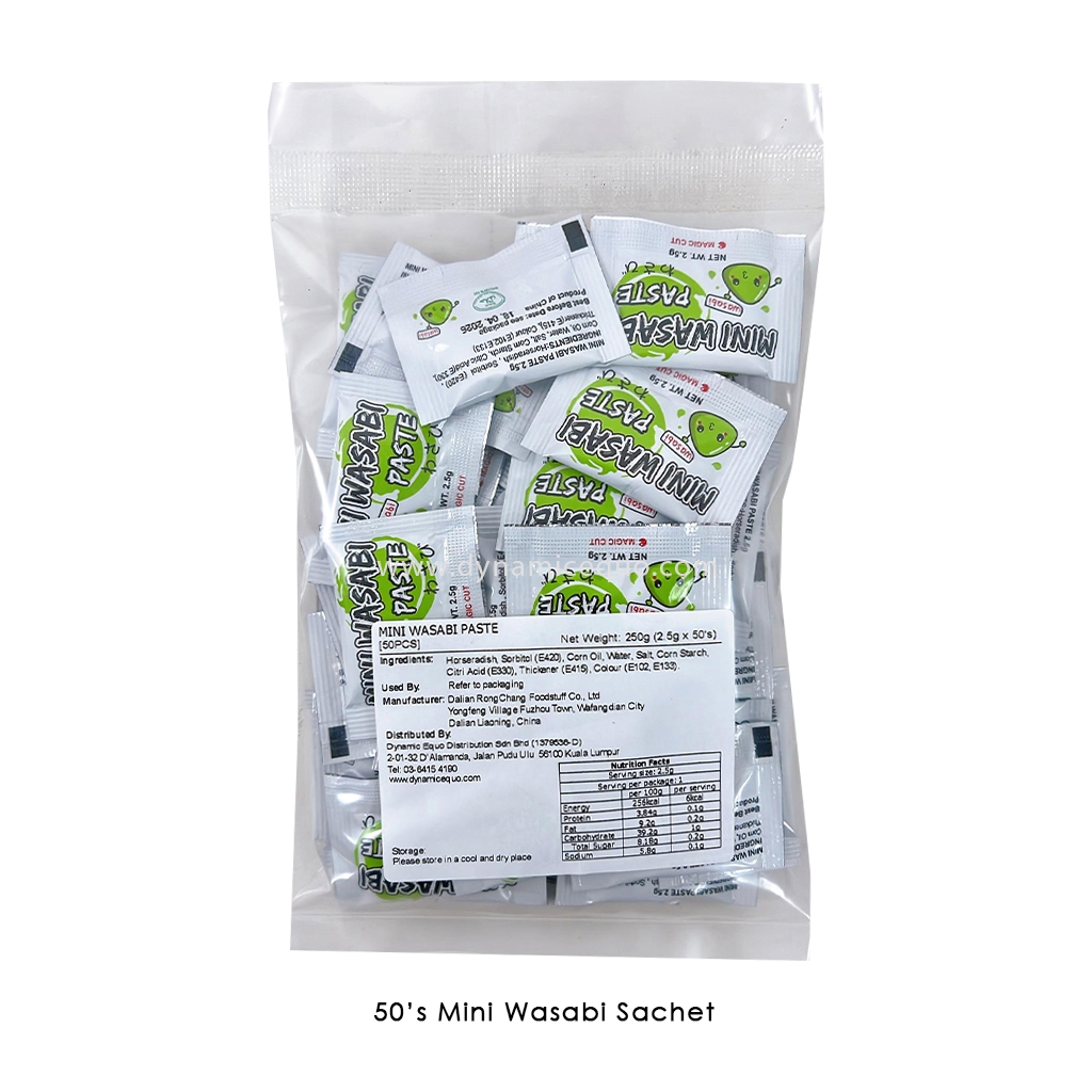 Mini Wasabi Paste Sachet 2.5g Halal Neri Wasabi Sachet for Sushi ...