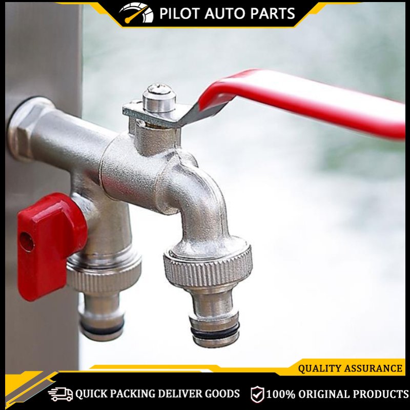 【COD】Two Way Faucet Double water outlet faucet Tap One in two out ...
