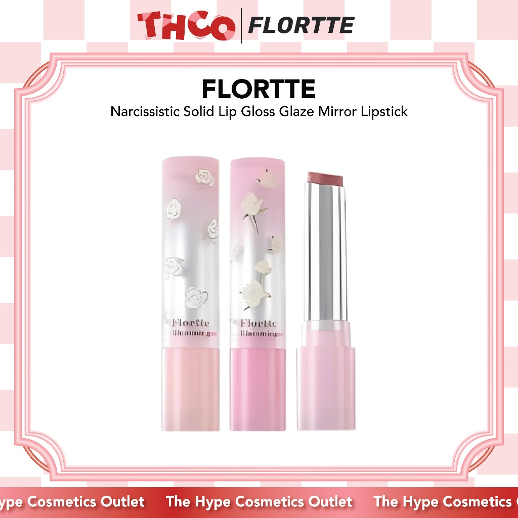 FLORTTE Narcissistic Solid Lip Gloss Glaze Mirror Lipstick 花洛莉亚自恋系列固体唇蜜 不沾杯口红唇釉镜面 | Shopee Malaysia