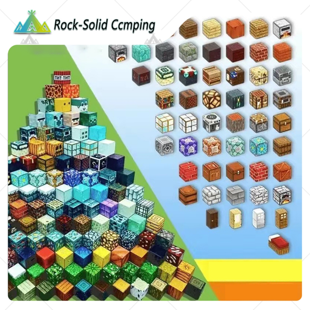 Minecraft Magnetic Cube Building Blocks | 2CM Montessori DIY Puzzle Toy ...