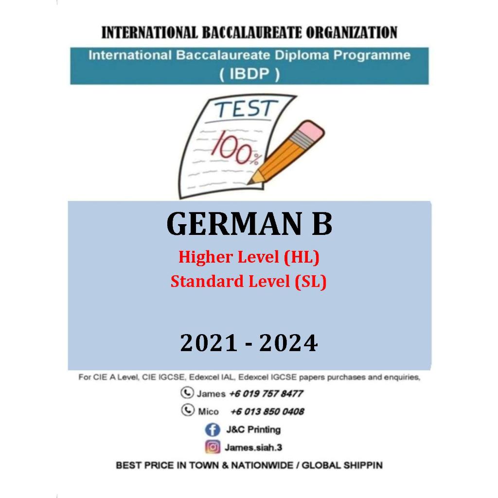 IB Past Year Papers (IBDP) GERMAN B (HL/SL)) 2021-2024 May/Oct | Shopee ...