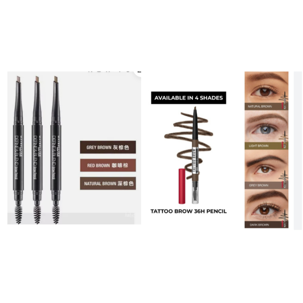 MAYBELLINE Tattoo Brow 36H Pencil MFG 2022 /DEFINE BLEND EYE BROW ...